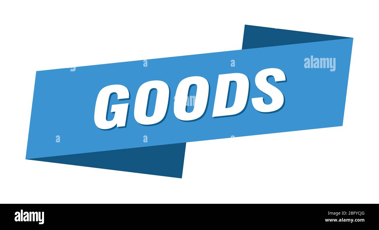 goods banner template. goods ribbon label sign Stock Vector Image & Art ...