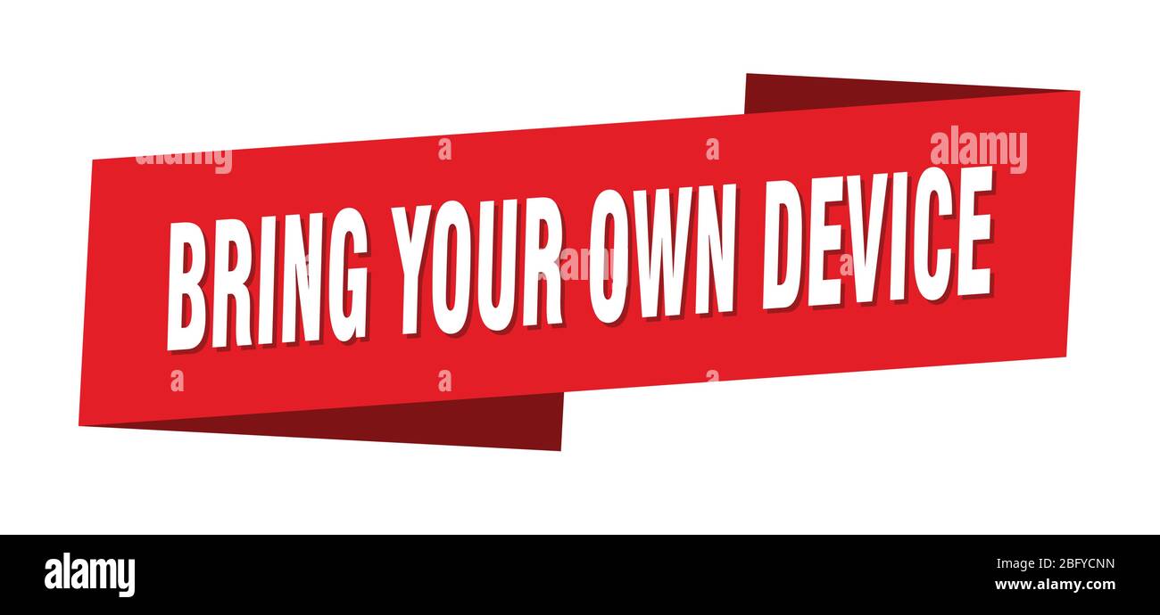 bring your own device banner template. bring your own device ribbon ...