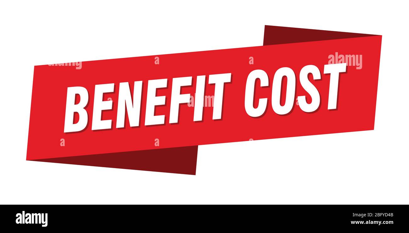 benefit cost banner template. benefit cost ribbon label sign Stock ...