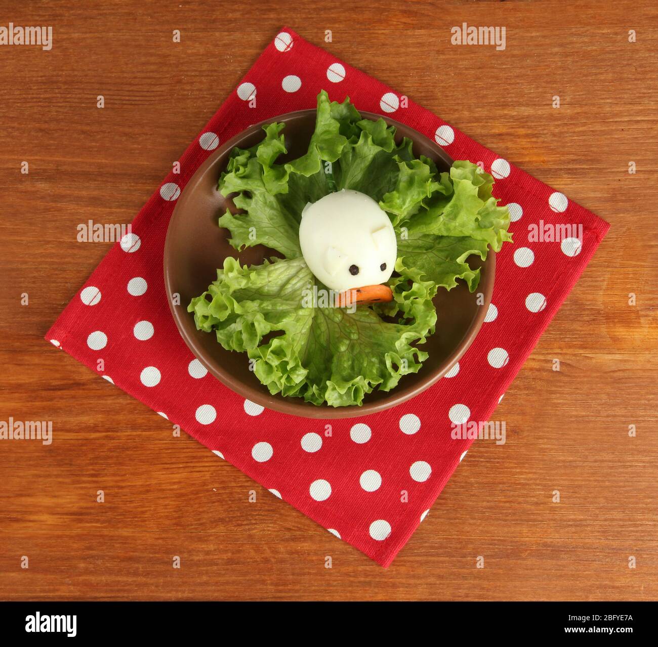 fun food for kids on wooden background Stock Photo - Alamy