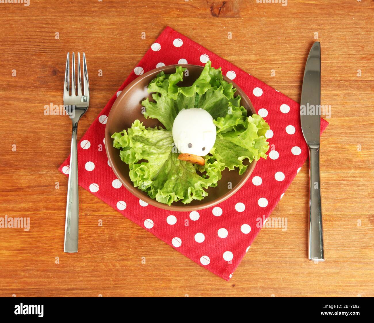 fun food for kids on wooden background Stock Photo - Alamy