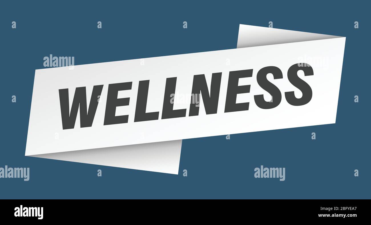 wellness banner template. wellness ribbon label sign Stock Vector Image ...