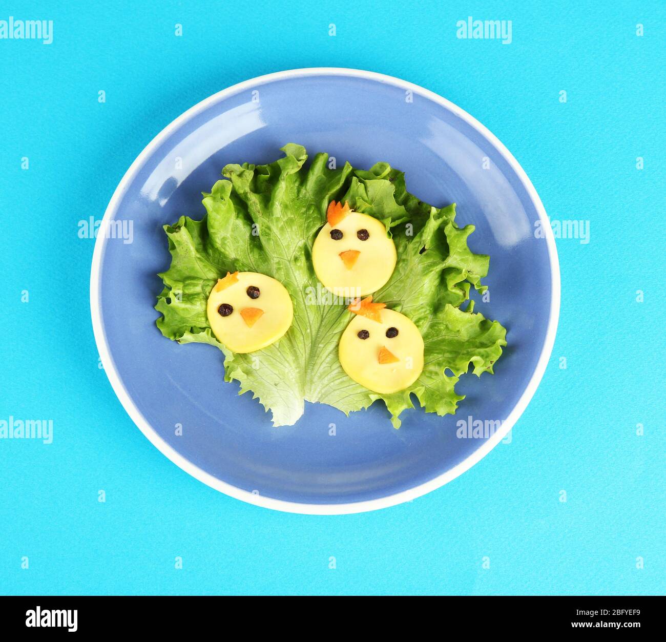 fun food for kids on color background Stock Photo - Alamy