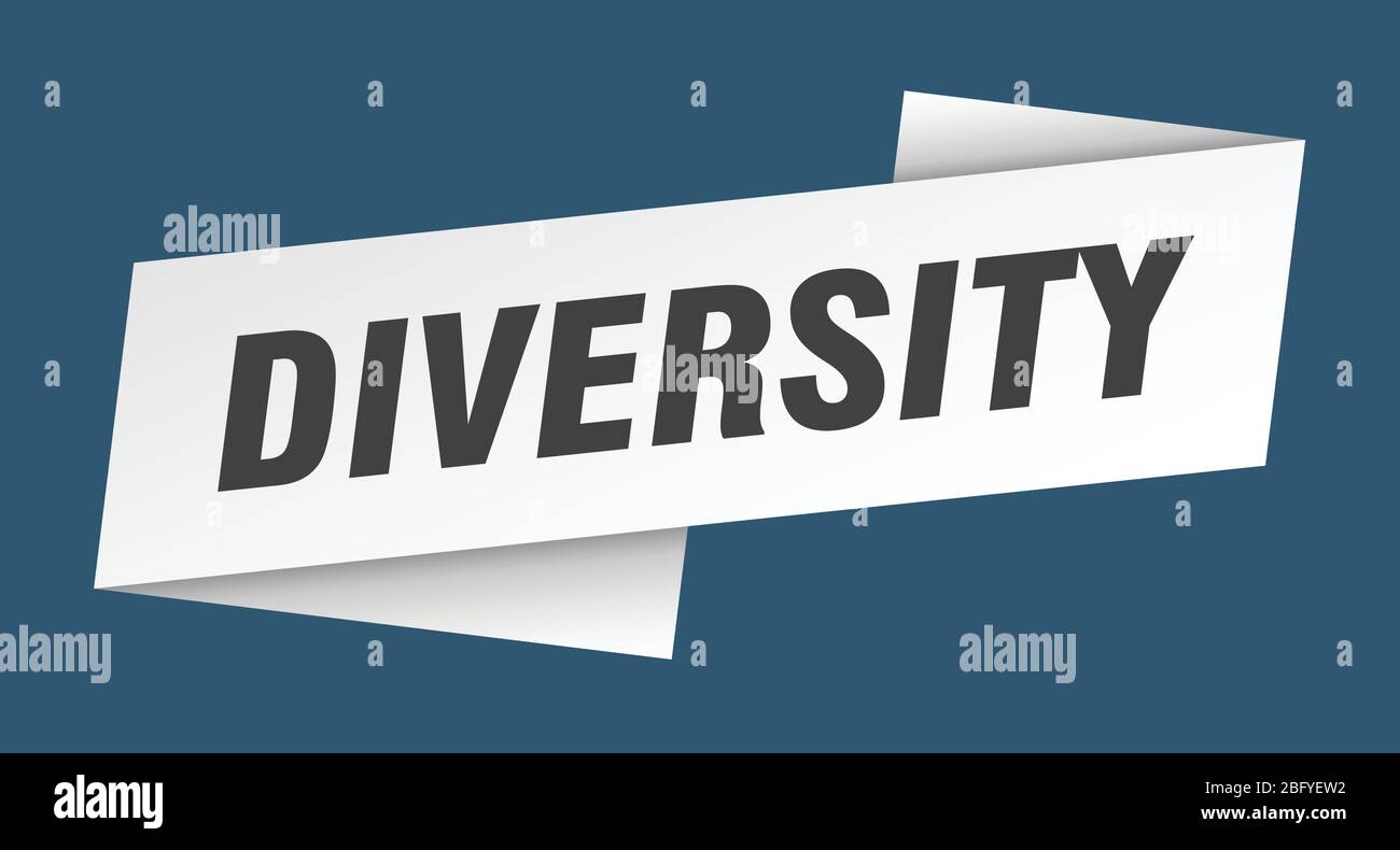 diversity banner template. diversity ribbon label sign Stock Vector ...