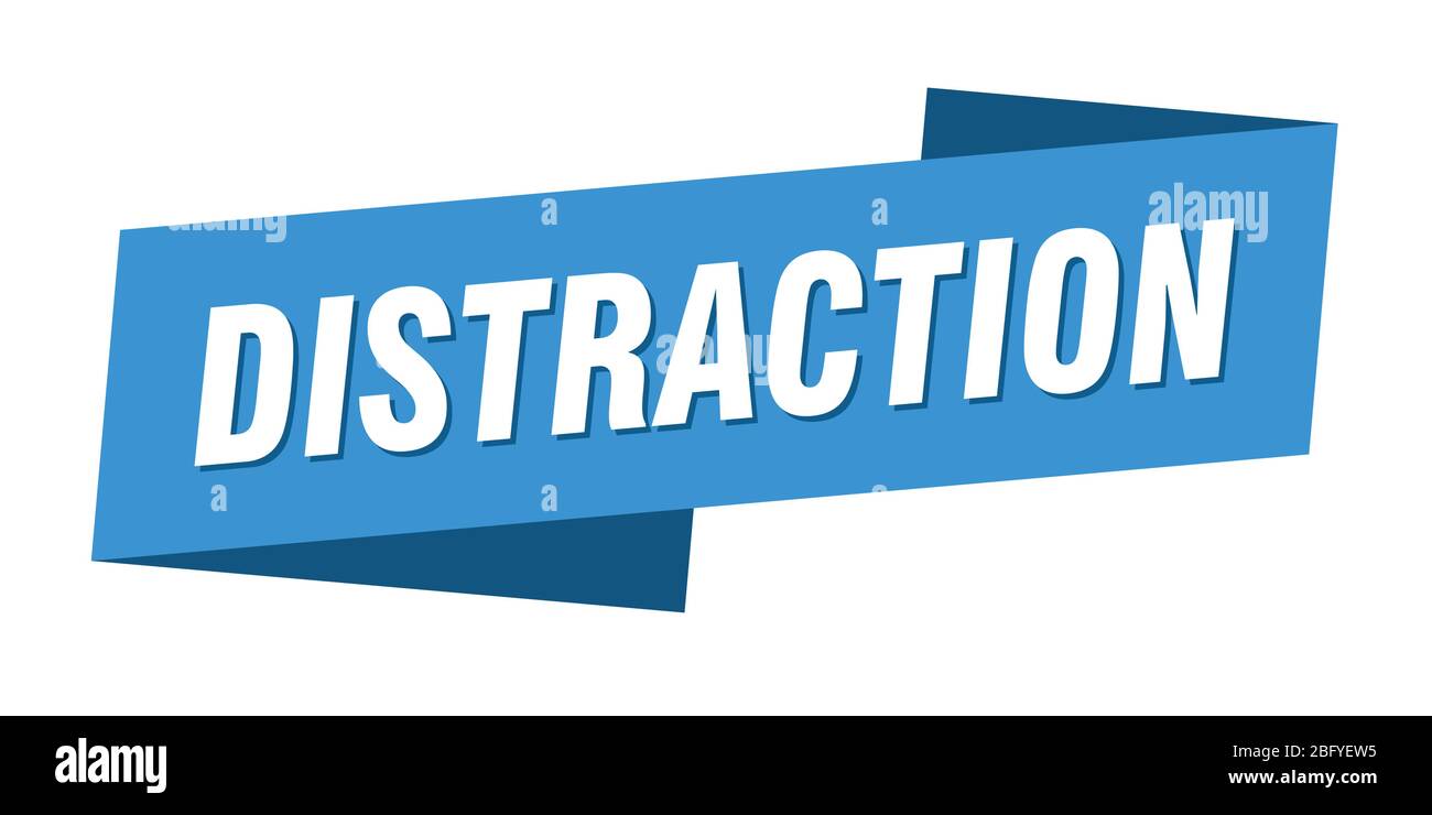 distraction banner template. distraction ribbon label sign Stock Vector ...