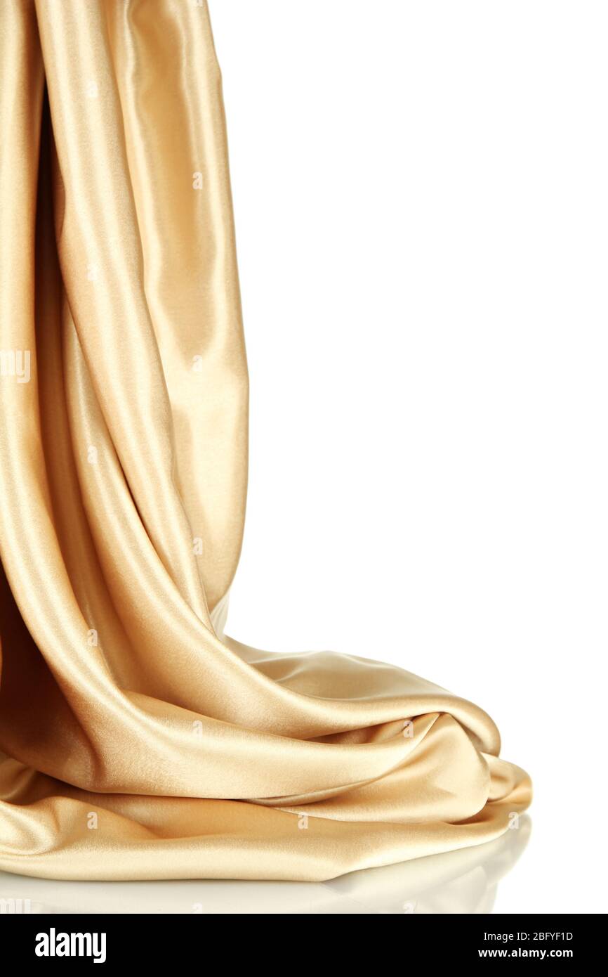 beautiful silk drape, isolated on white Stock Photo - Alamy