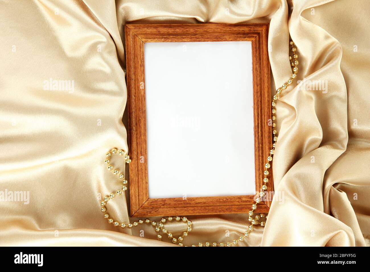 empty frame on beautiful silk Stock Photo - Alamy