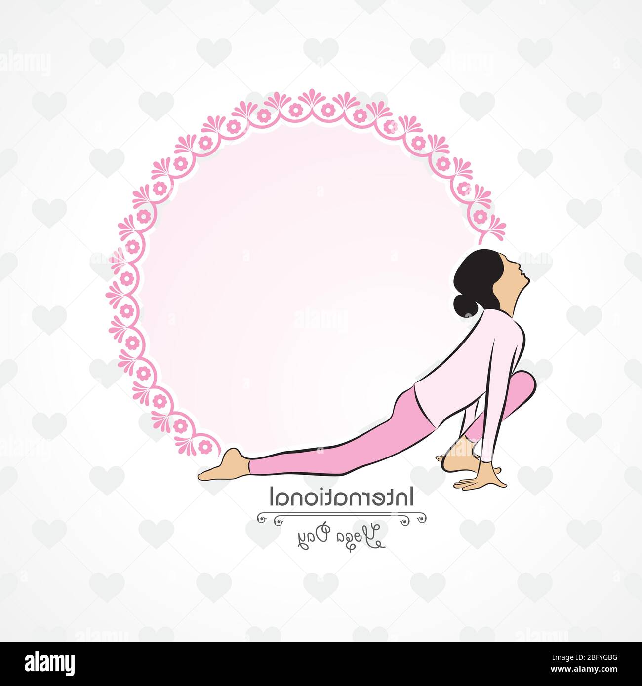 Vector Illustration of International Yoga Day - 21 June , different ...