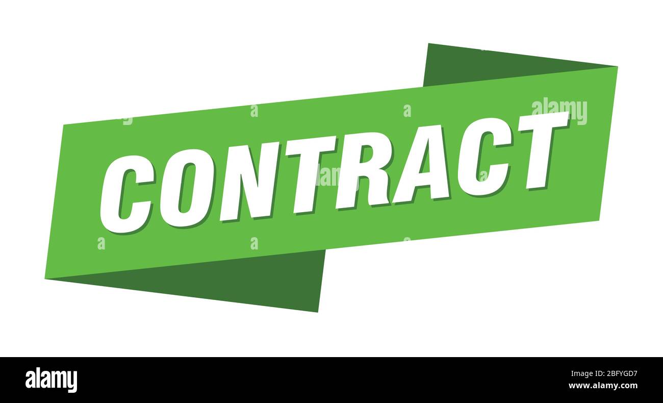 contract banner template. contract ribbon label sign Stock Vector Image ...