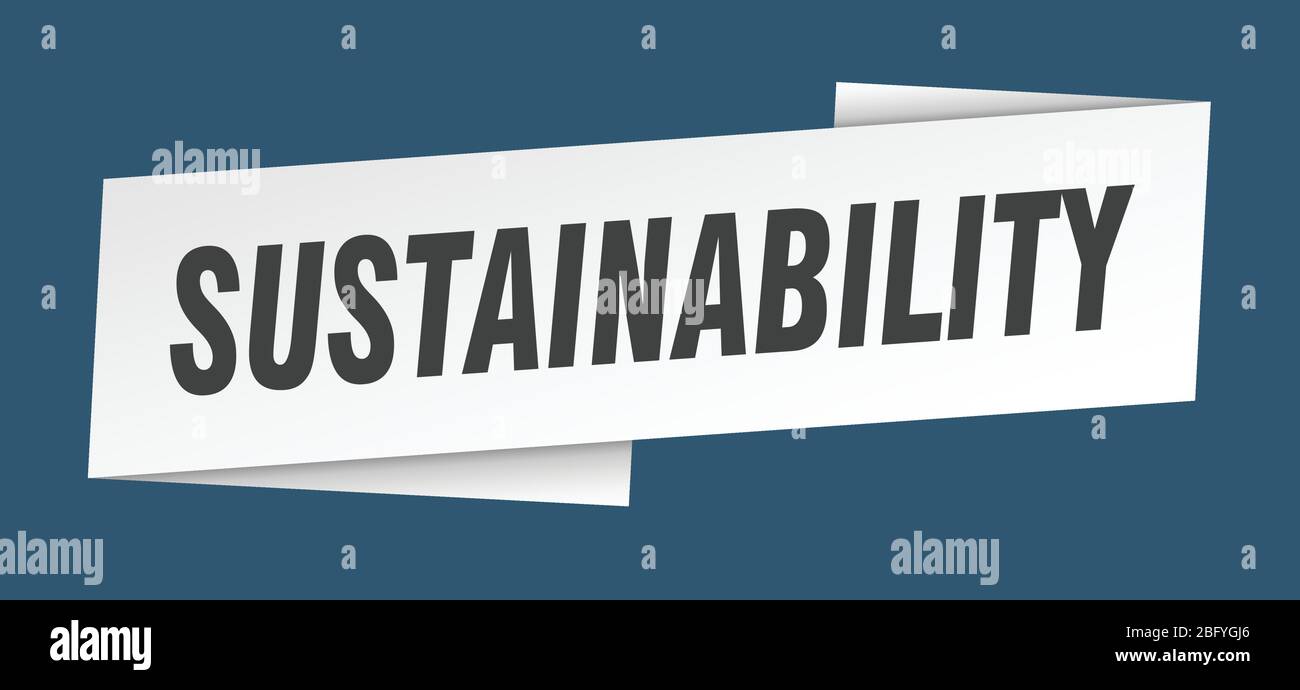 sustainability banner template. sustainability ribbon label sign Stock ...