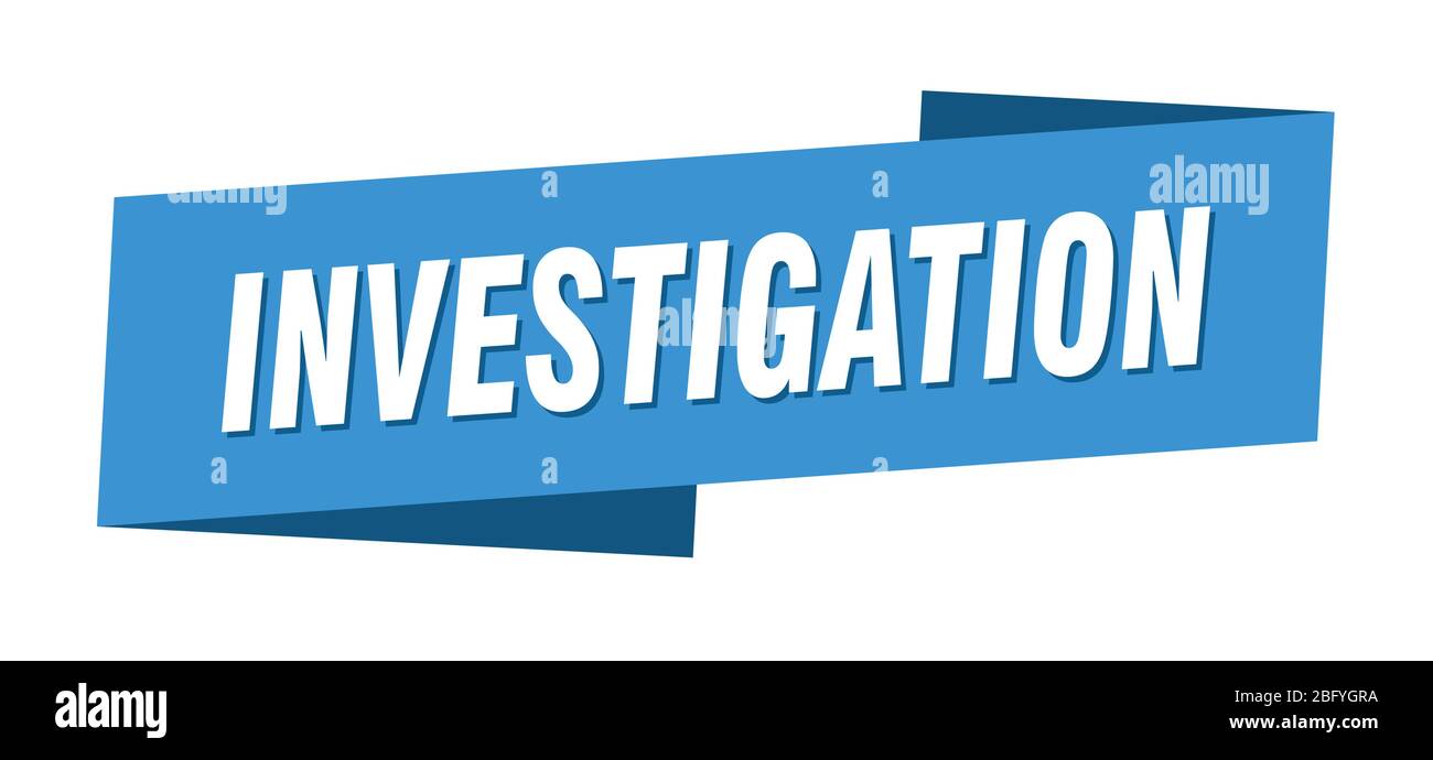investigation banner template. investigation ribbon label sign Stock ...