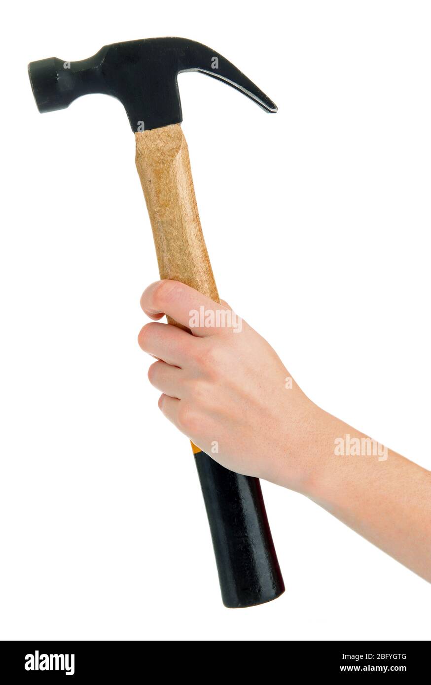 Woman hitting hammer on iron hi-res stock photography and images - Alamy