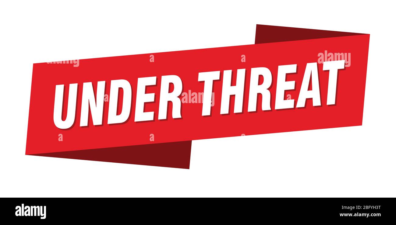 under threat banner template. under threat ribbon label sign Stock ...