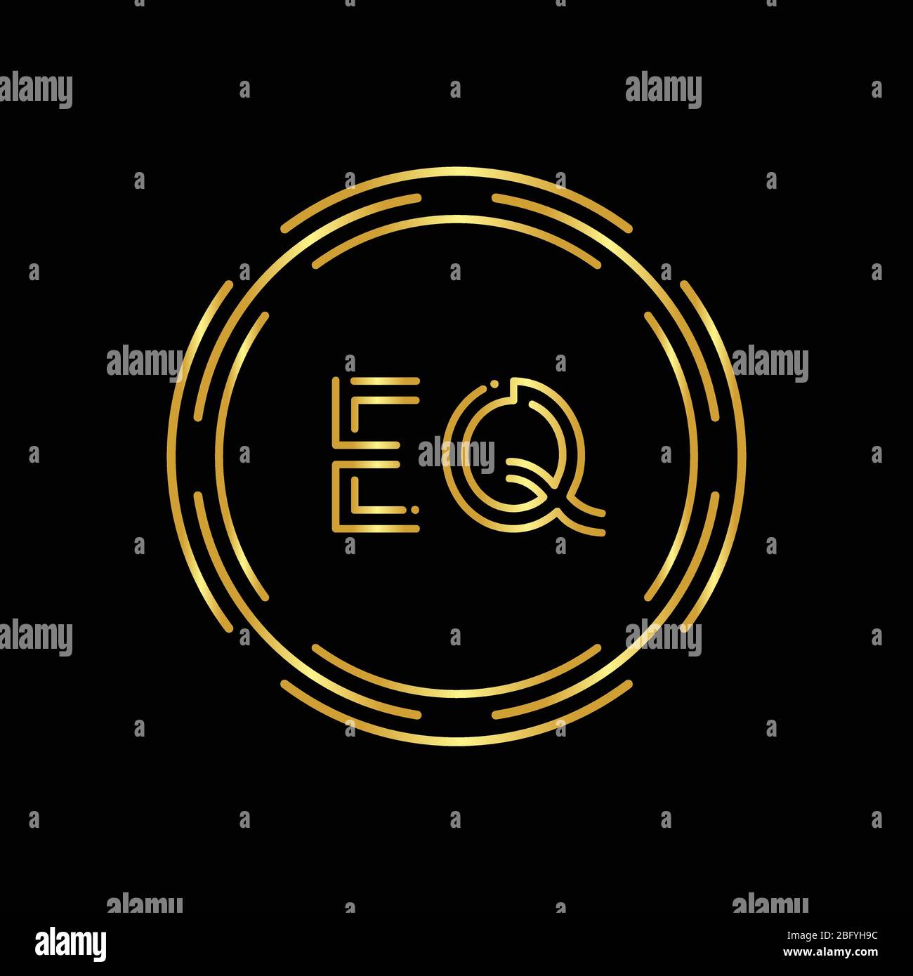Initial EQ Letter Logo With Creative Modern Business Typography Vector ...