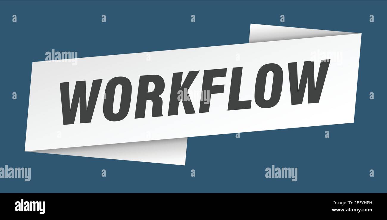 workflow banner template. workflow ribbon label sign Stock Vector Image ...
