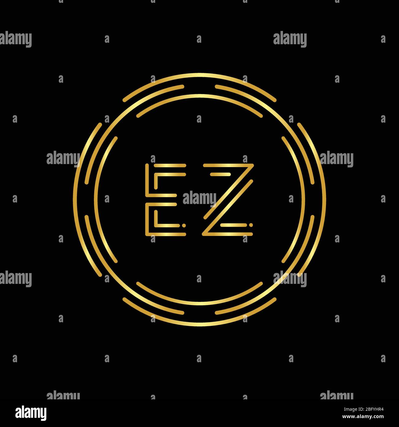 Initial EZ Letter Logo With Creative Modern Business Typography Vector ...