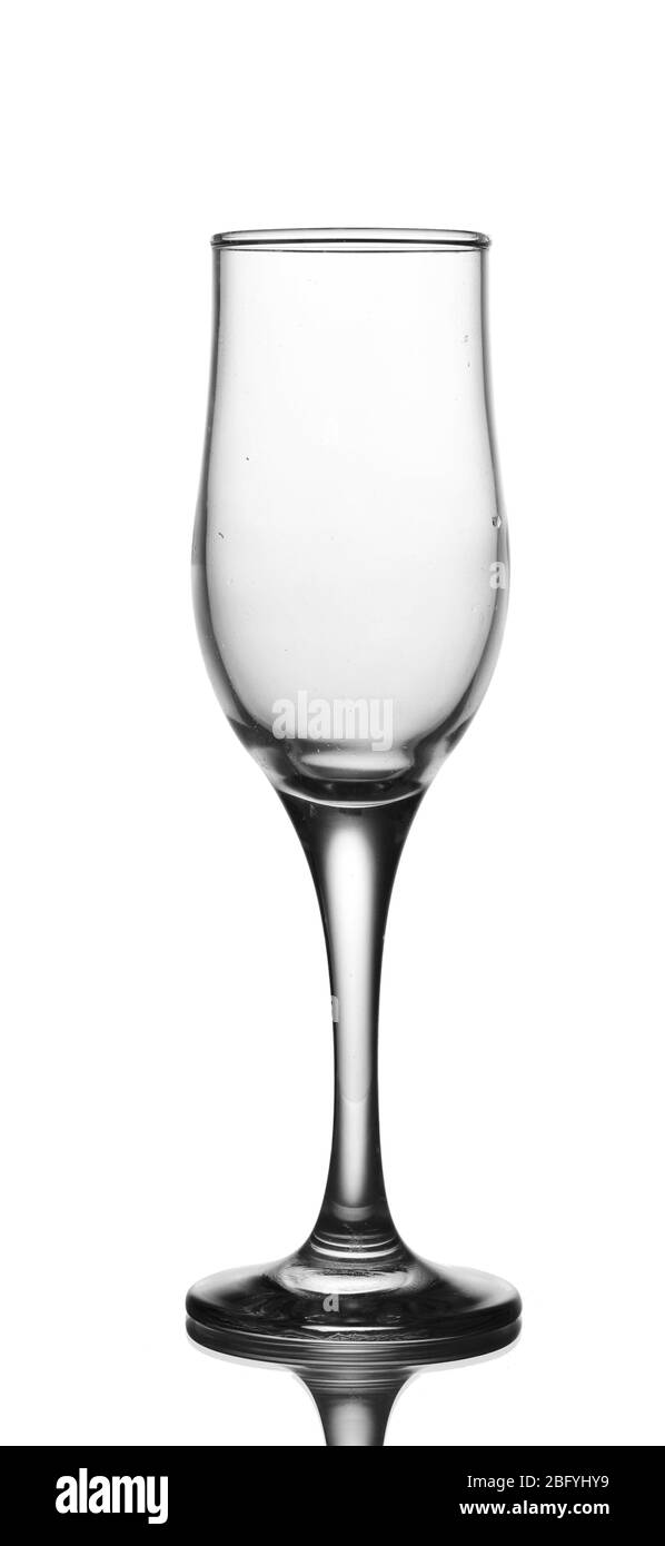 Empty glass isolated on white Stock Photo - Alamy