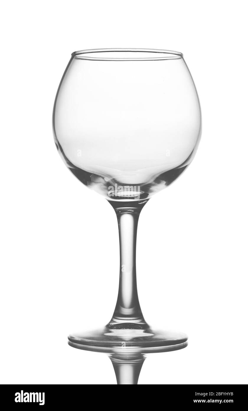 Empty glass isolated on white Stock Photo - Alamy