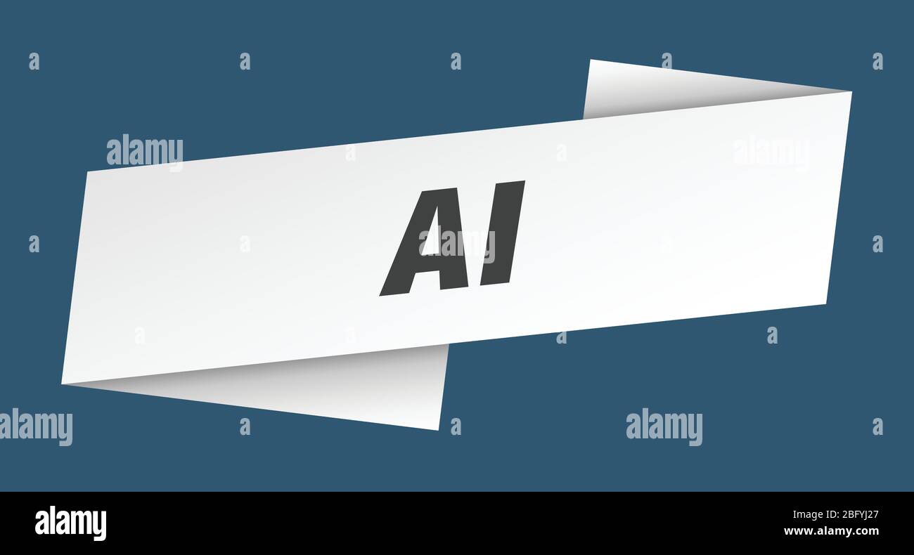 ai banner template. ai ribbon label sign Stock Vector Image & Art - Alamy
