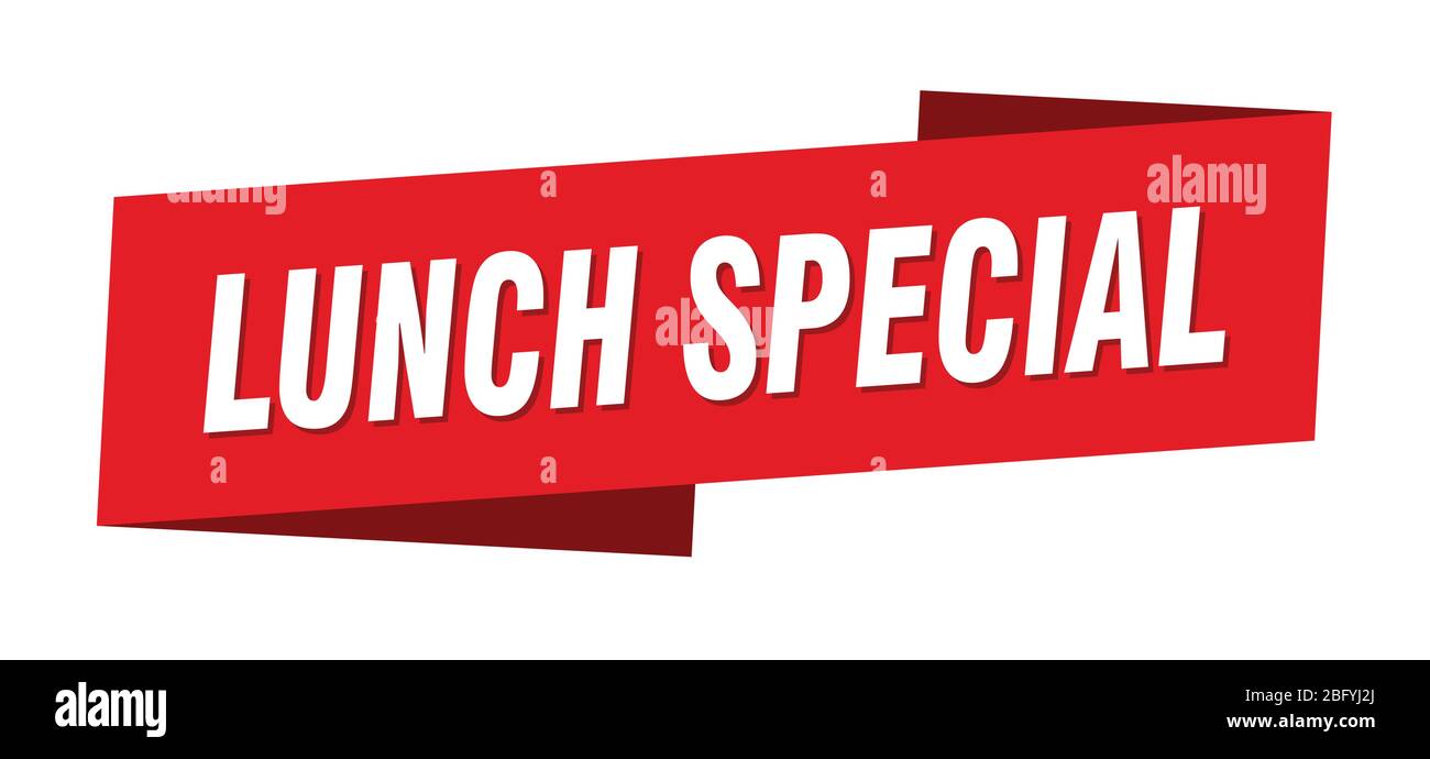 lunch special banner template. lunch special ribbon label sign Stock ...