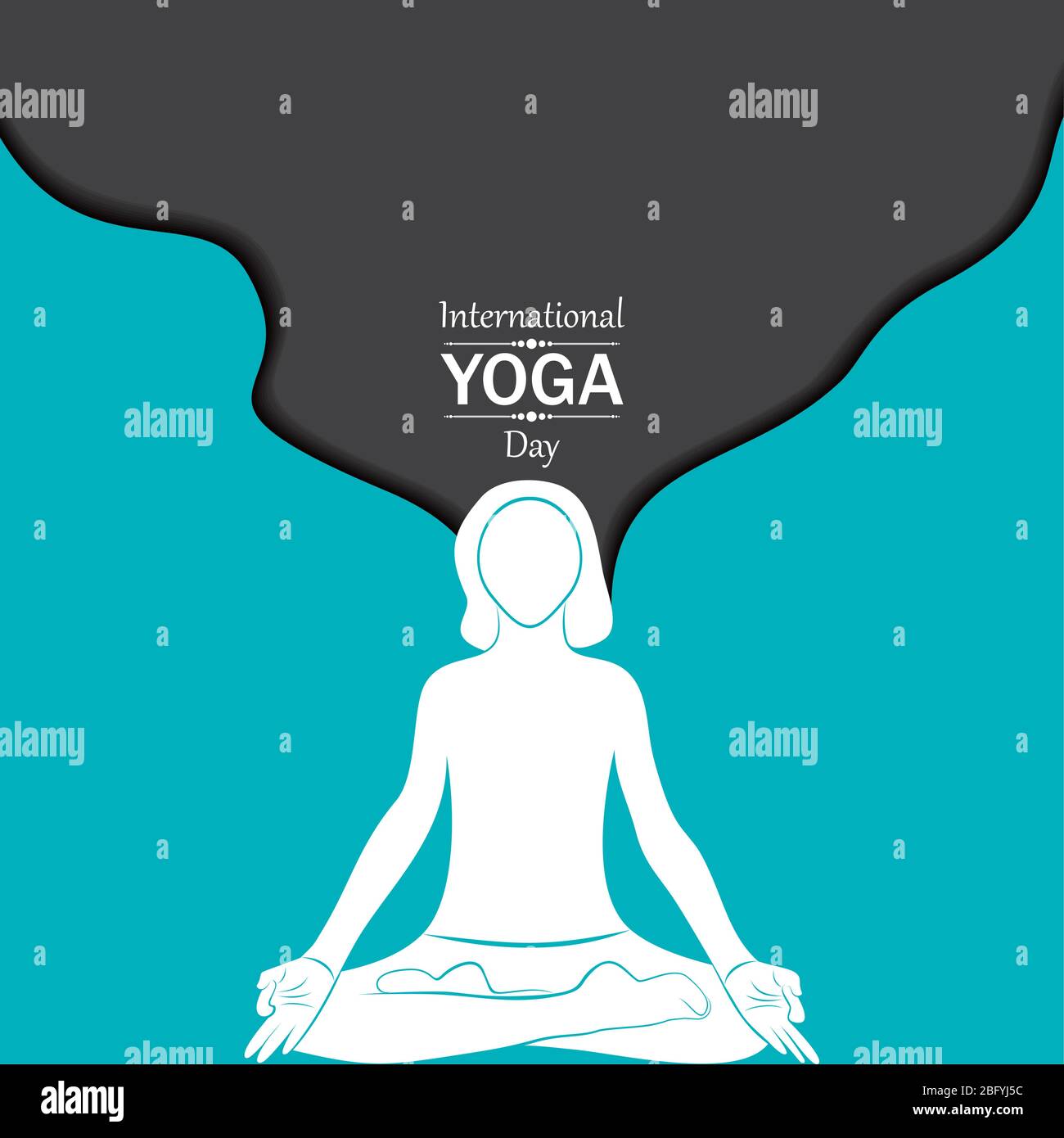 Vector Illustration of International Yoga Day - 21 June , different ...