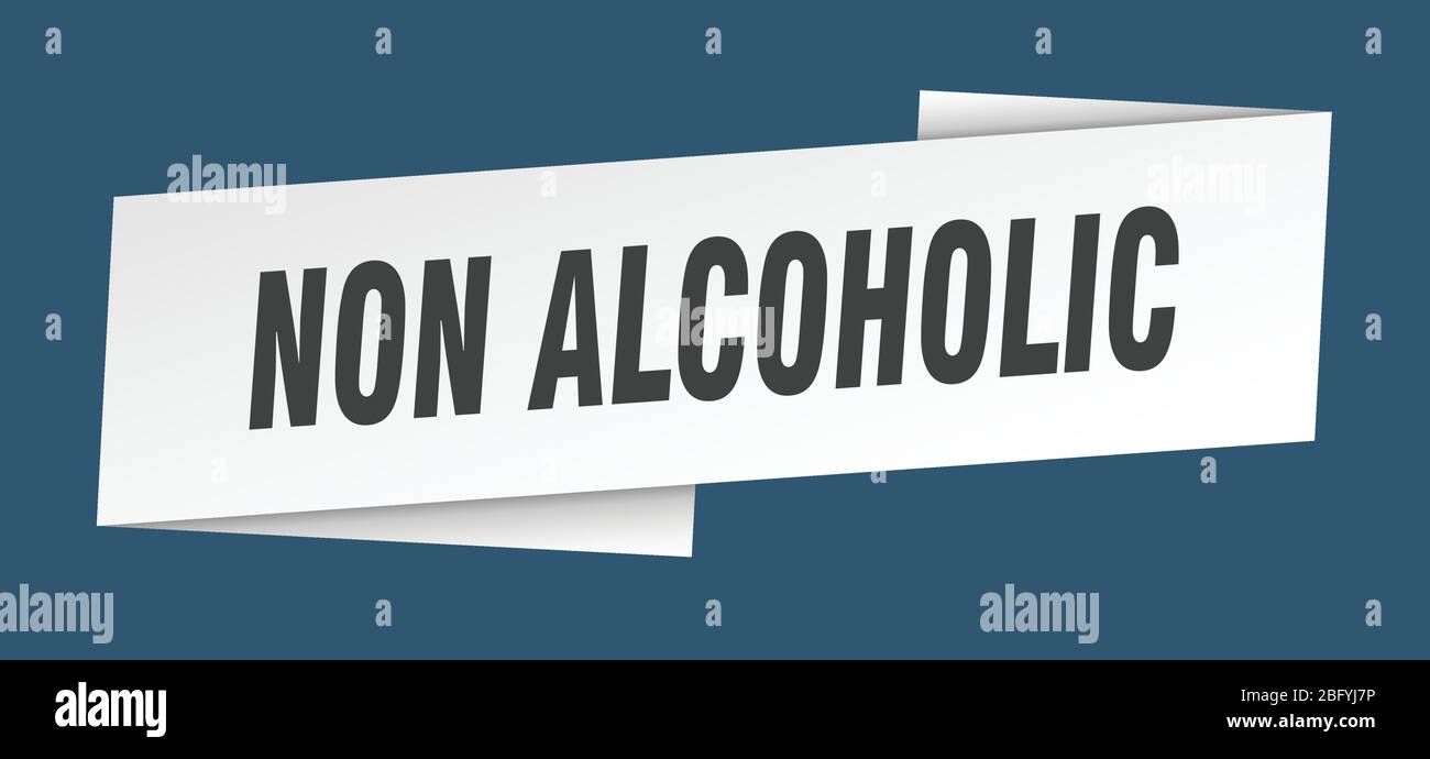non alcoholic banner template. non alcoholic ribbon label sign Stock ...