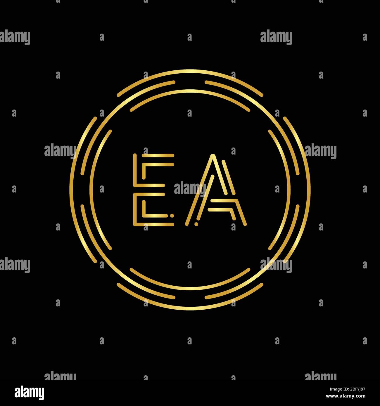 Initial EA Letter Logo With Creative Modern Business Typography Vector ...
