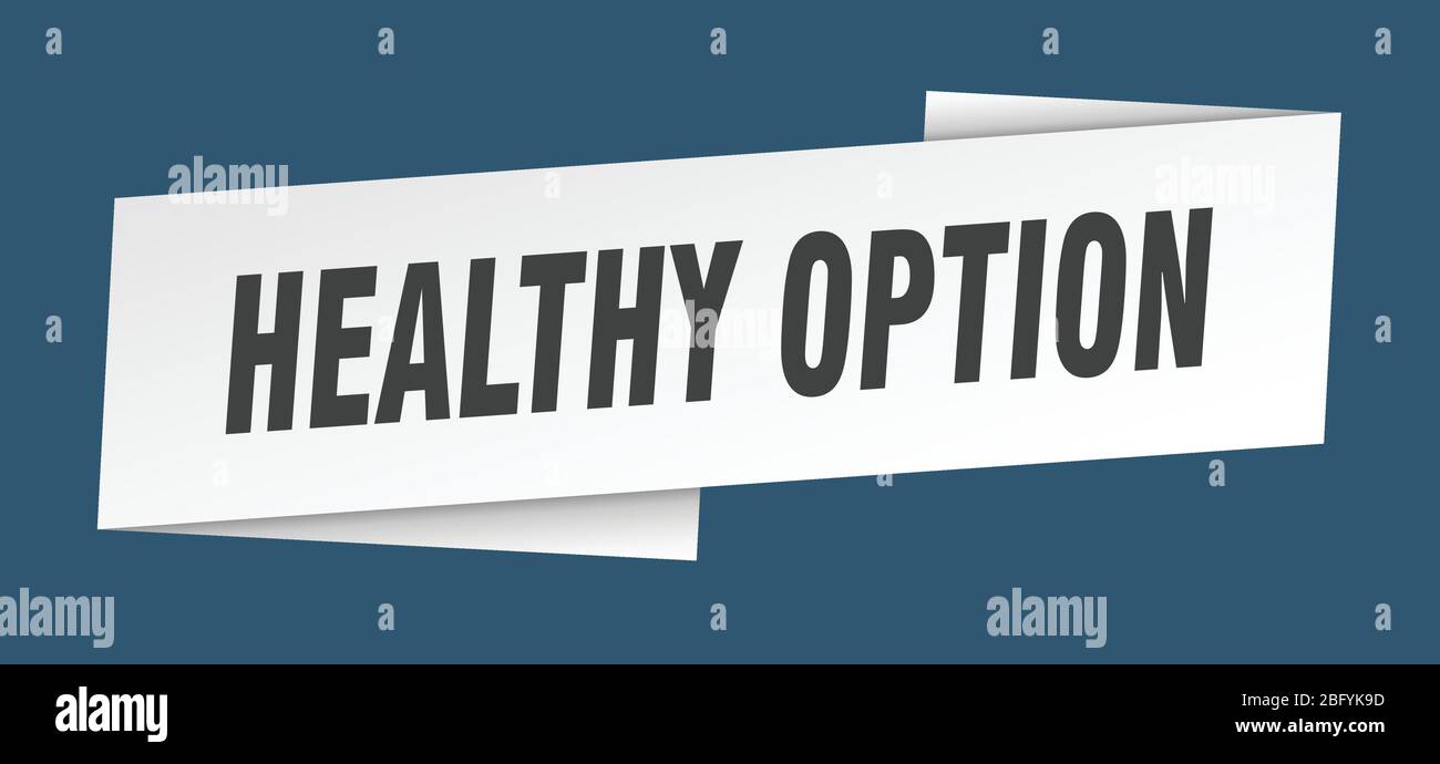 healthy option banner template. healthy option ribbon label sign Stock ...