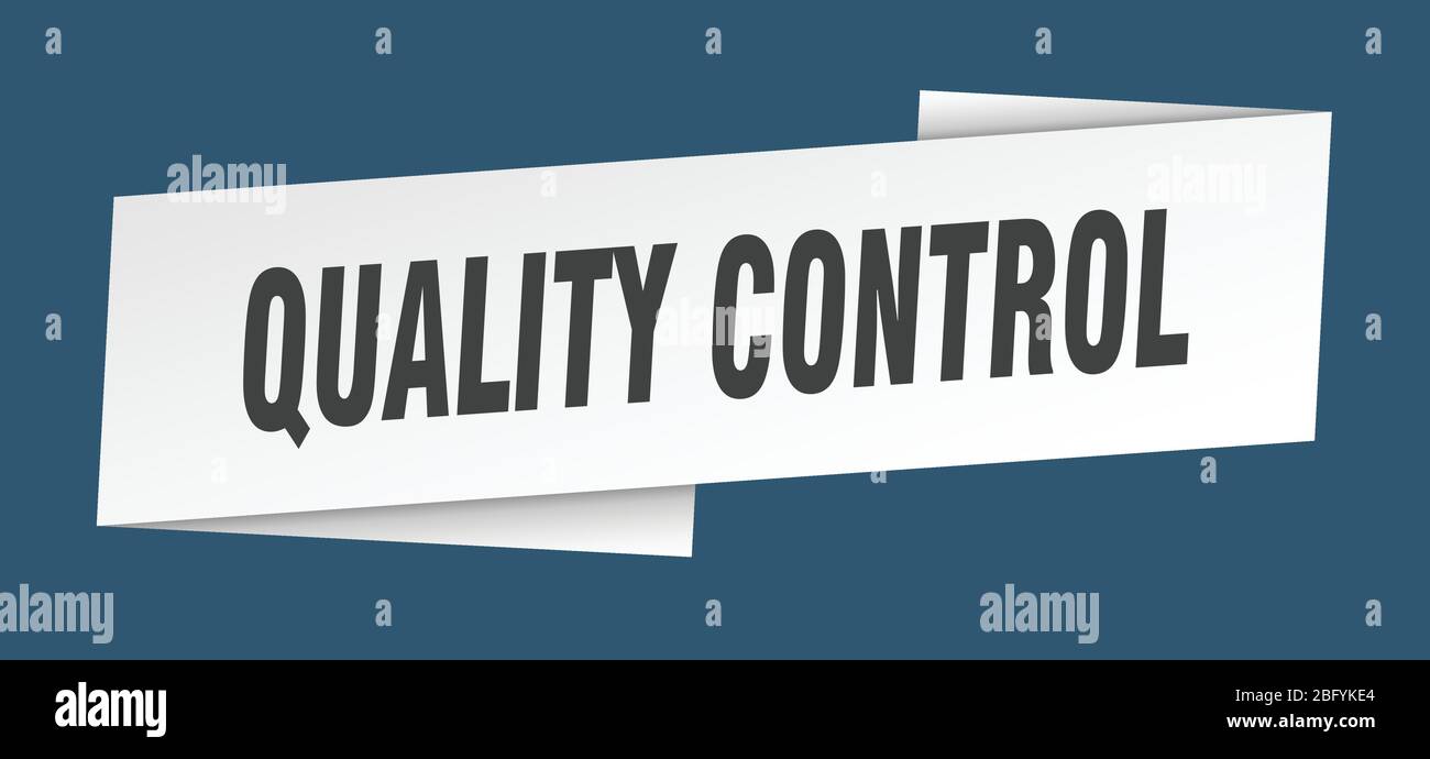 quality control banner template. quality control ribbon label sign ...