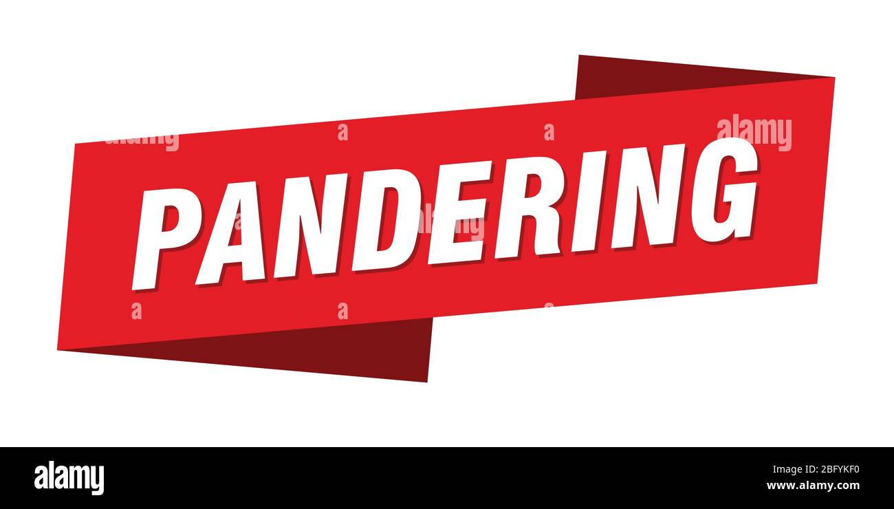 pandering banner template. pandering ribbon label sign Stock Vector ...