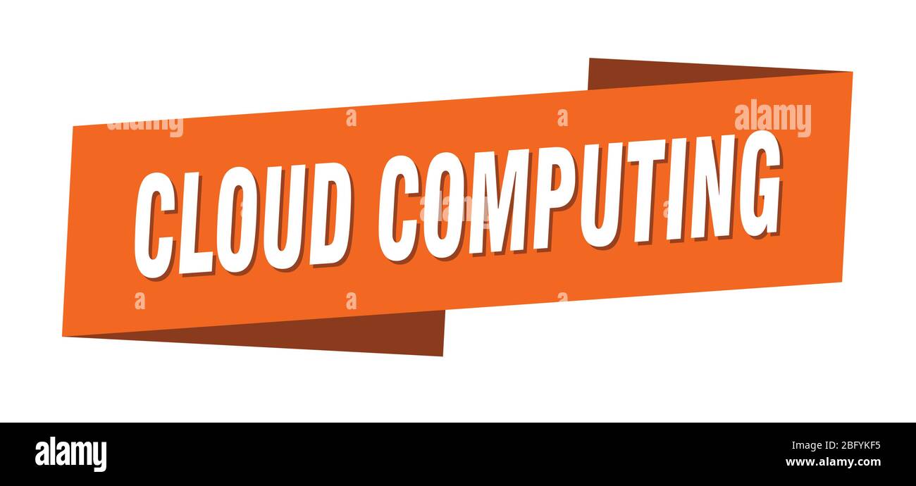 cloud computing banner template. cloud computing ribbon label sign ...