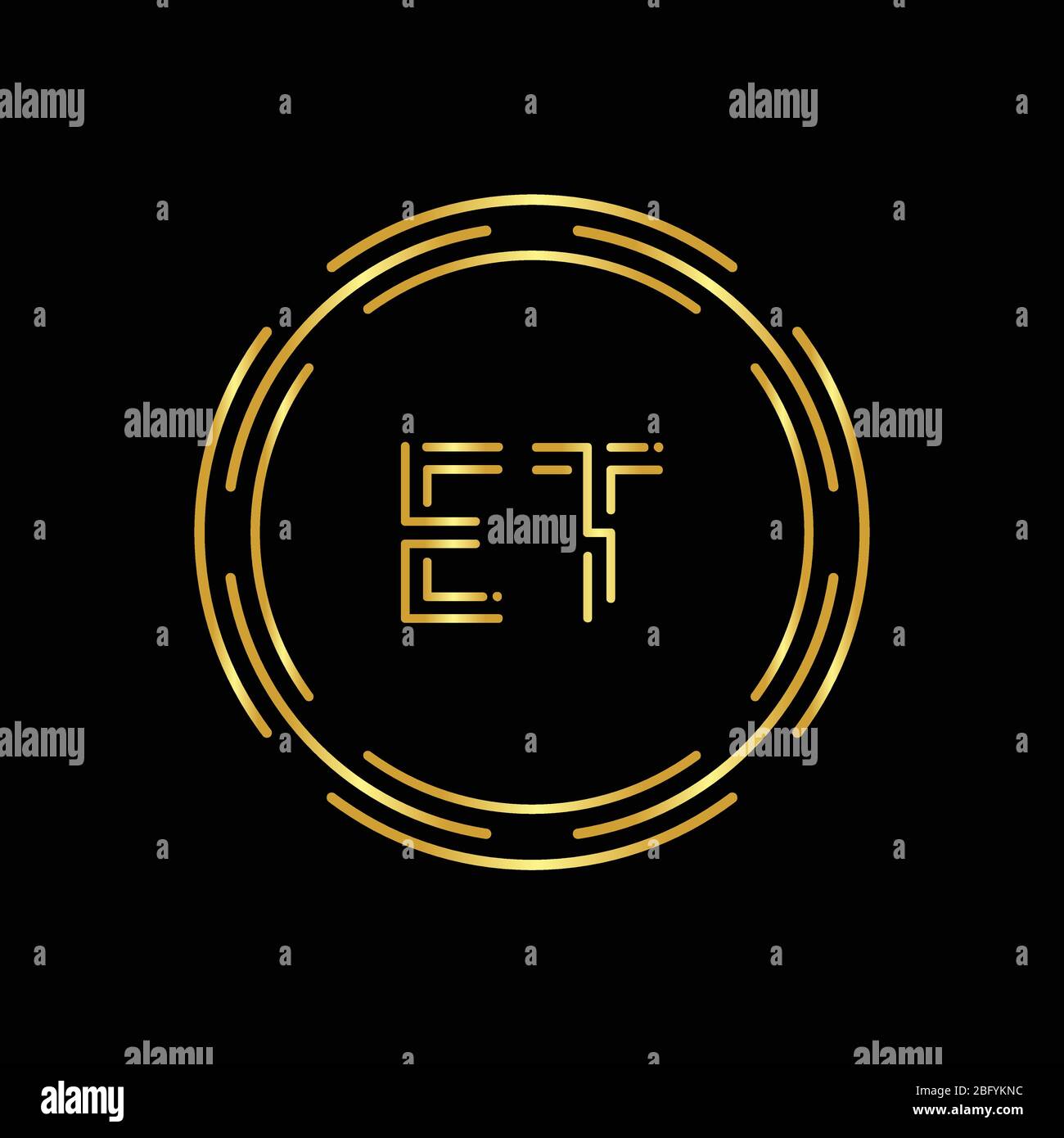 Initial ET Letter Logo With Creative Modern Business Typography Vector ...