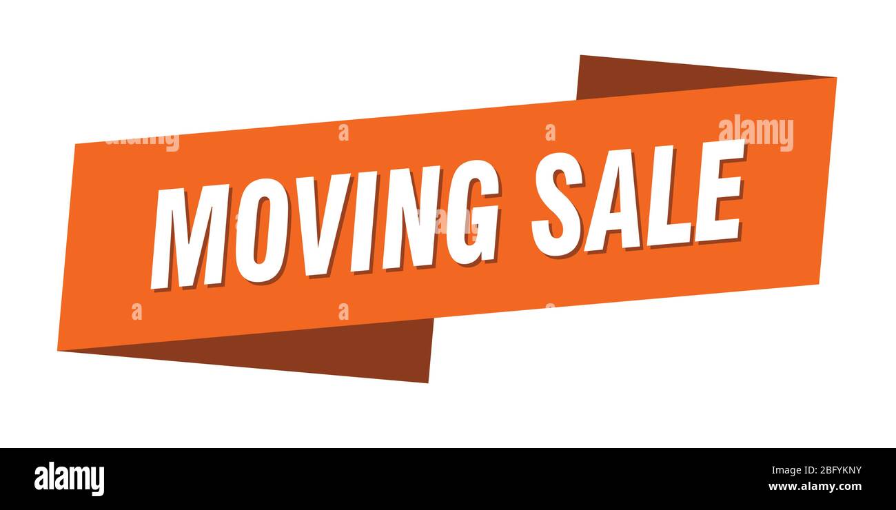 moving sale banner template. moving sale ribbon label sign Stock Vector ...
