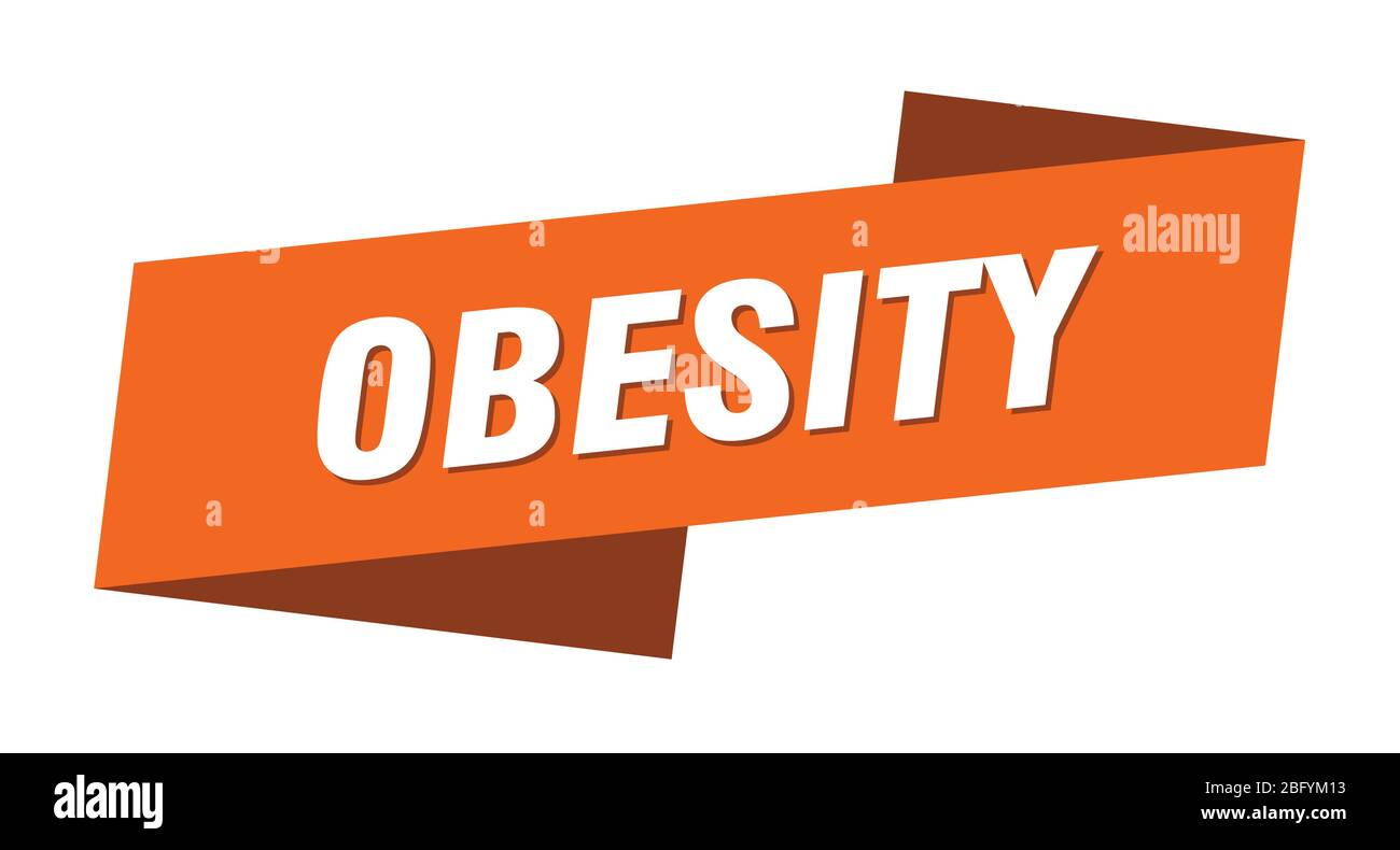 obesity banner template. obesity ribbon label sign Stock Vector Image ...