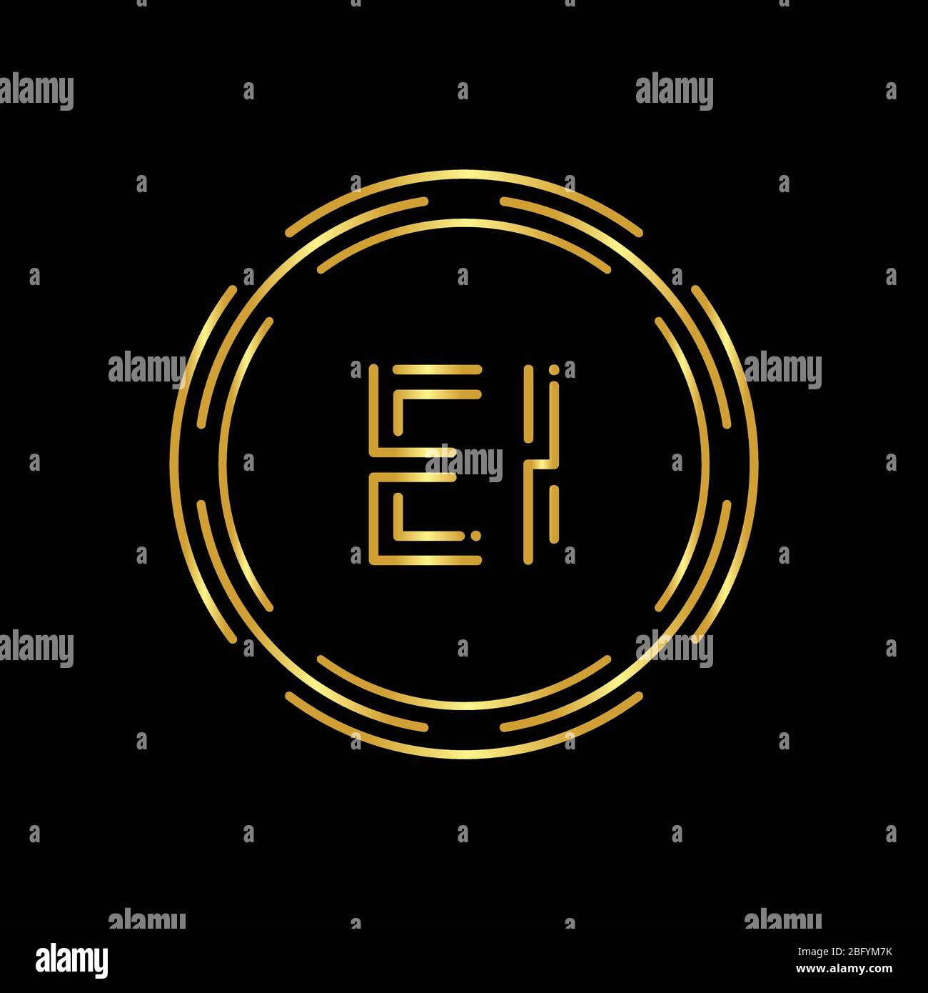 Initial EI Letter Logo With Creative Modern Business Typography Vector Template. Digital ...