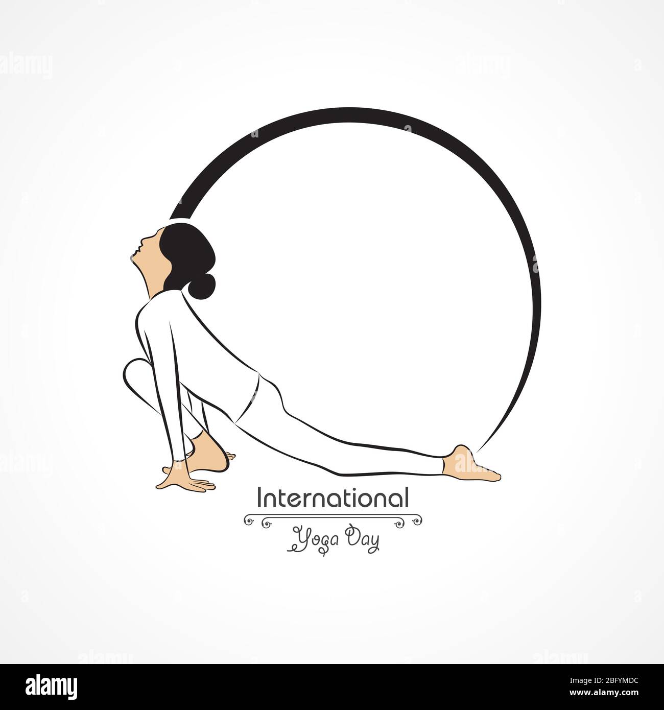 Vector Illustration of International Yoga Day - 21 June , different ...