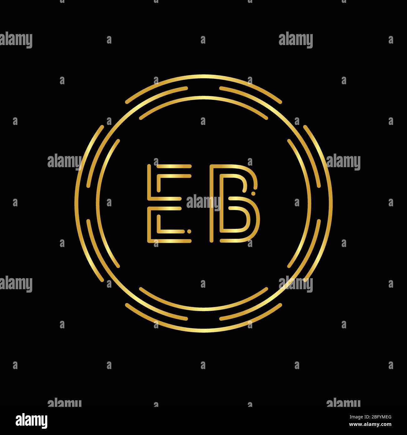 Initial EB Letter Logo With Creative Modern Business Typography Vector Template. Digital ...