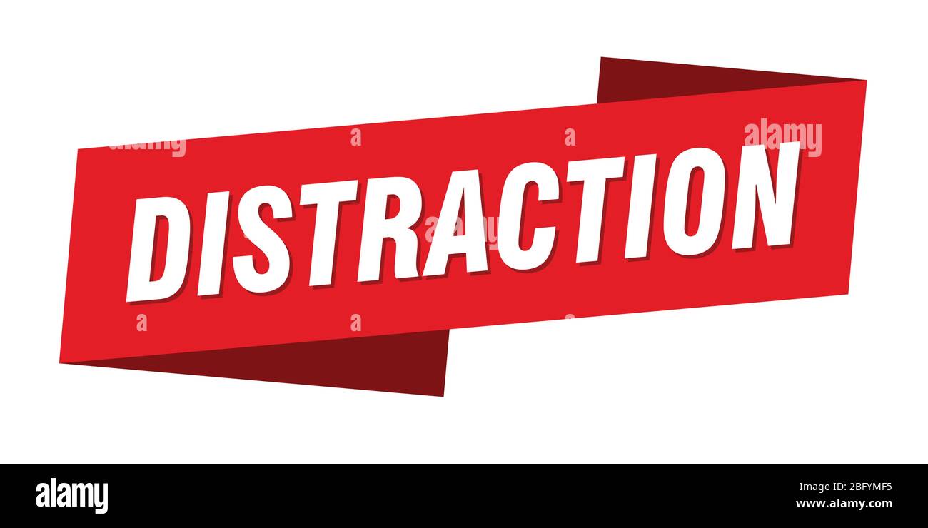distraction banner template. distraction ribbon label sign Stock Vector ...