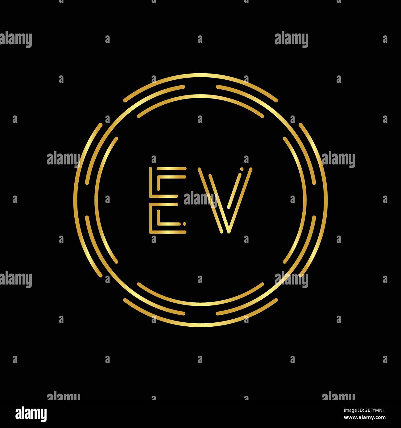 Initial EV Letter Logo With Creative Modern Business Typography Vector ...