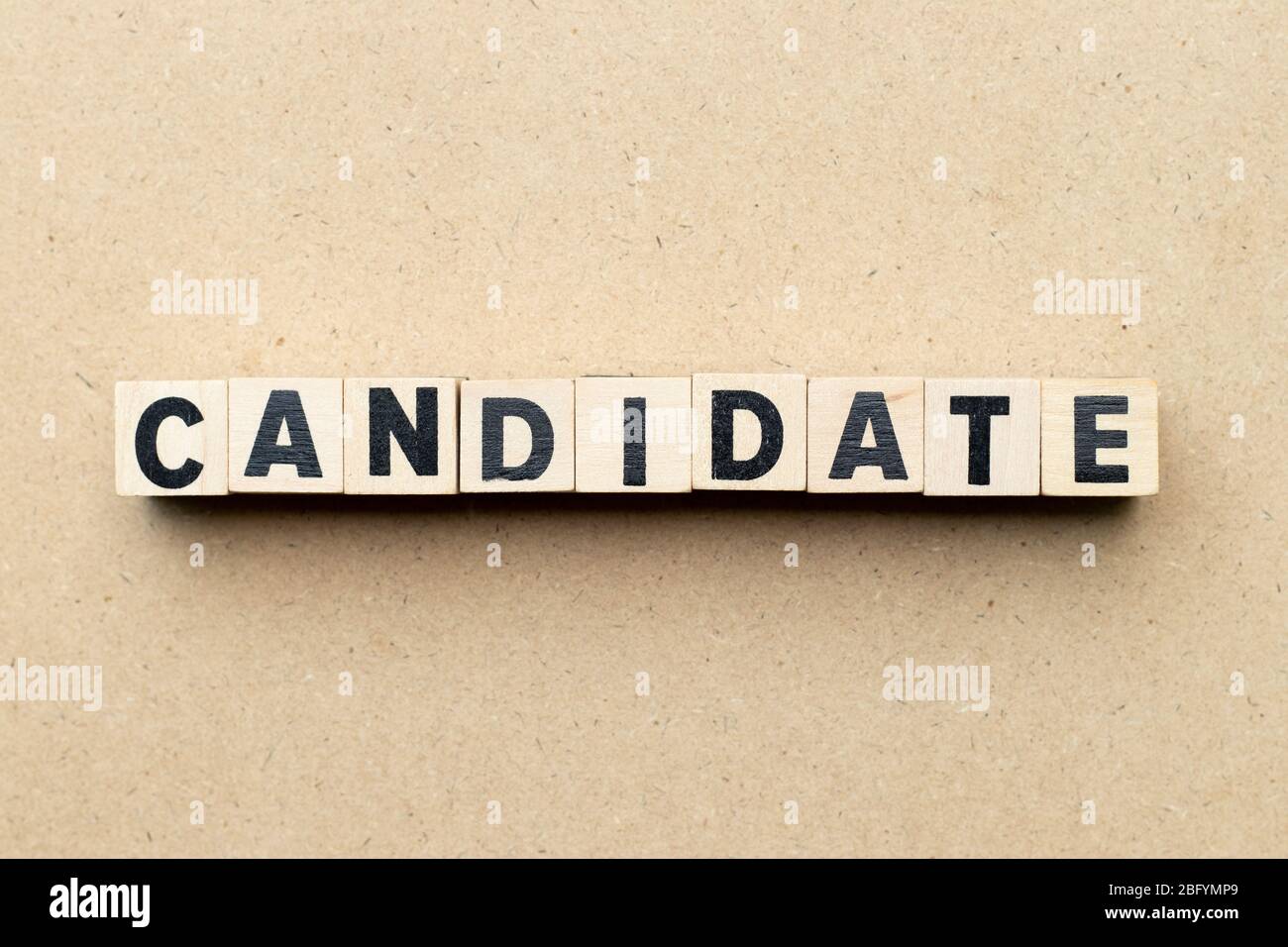 Alphabet letter block in word candidate on wood background Stock Photo ...