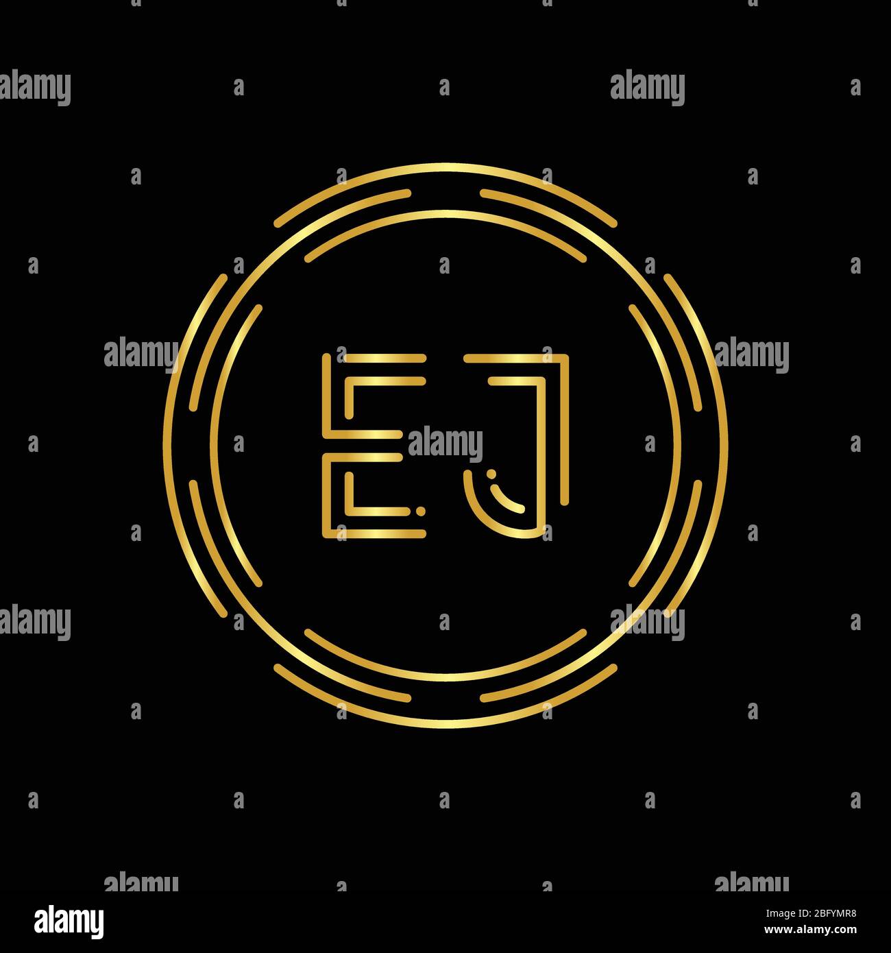 Initial EJ Letter Logo With Creative Modern Business Typography Vector ...