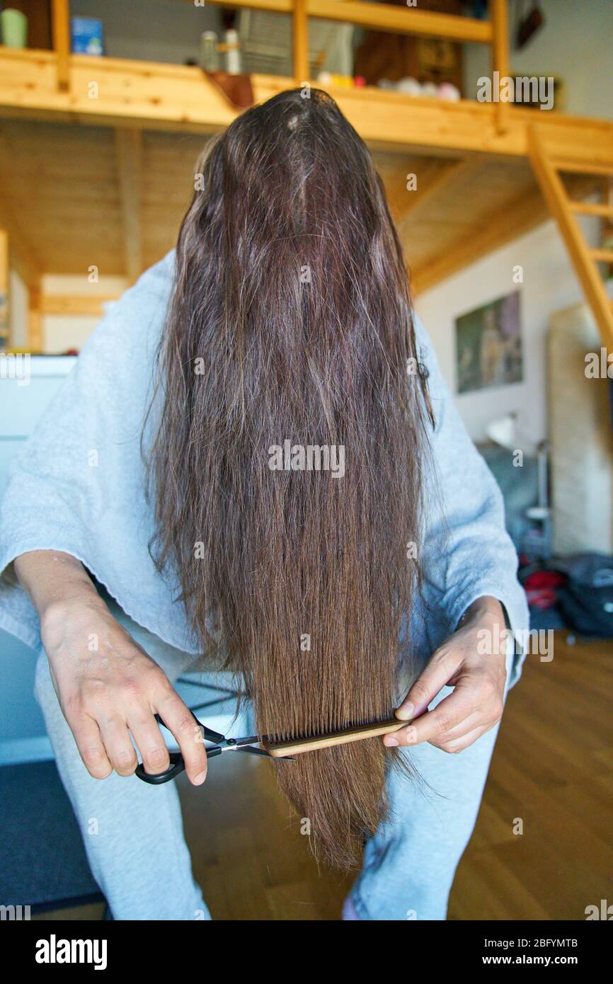 Super Long Hair Cut Off