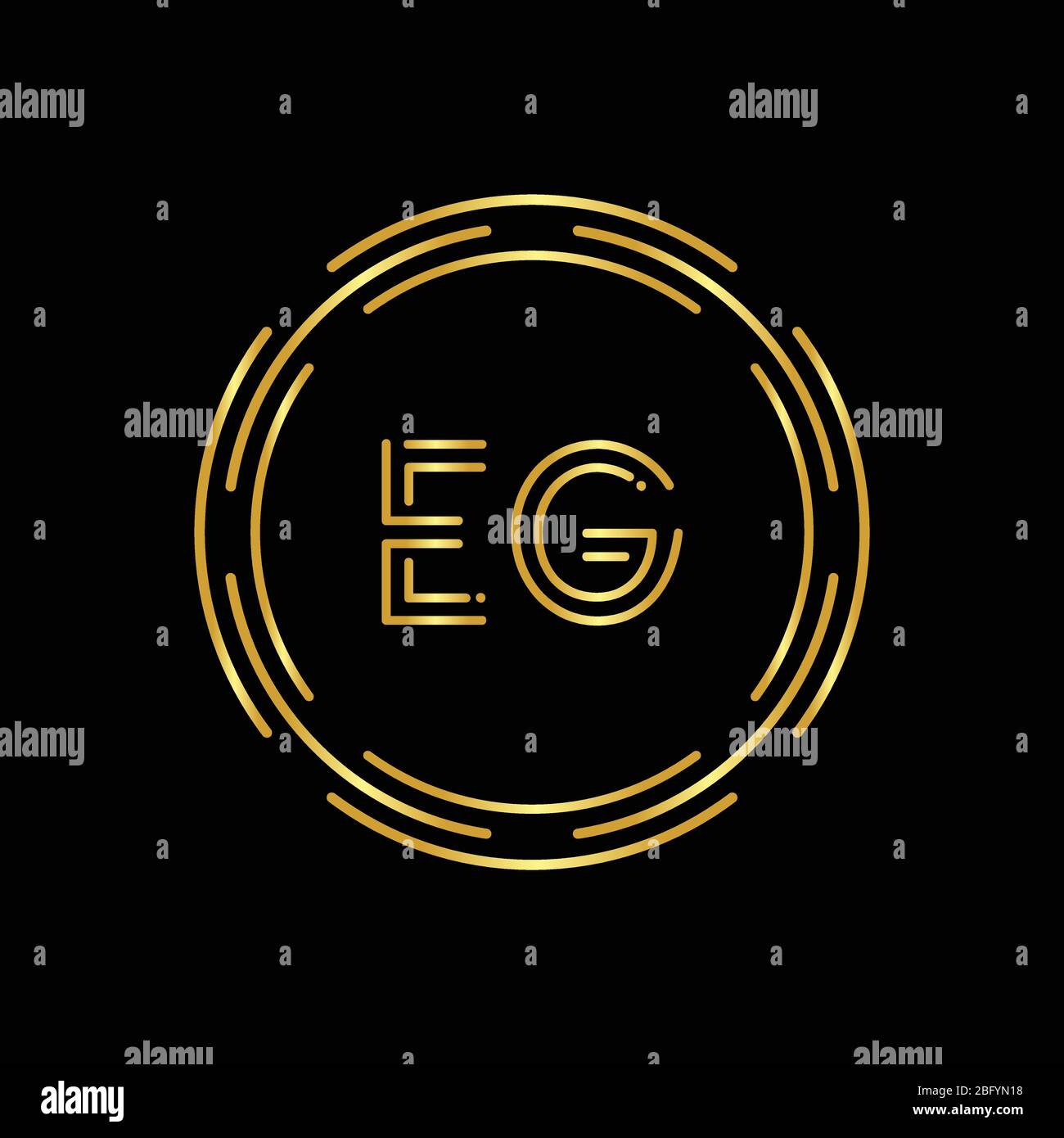 Initial EG Letter Logo With Creative Modern Business Typography Vector ...