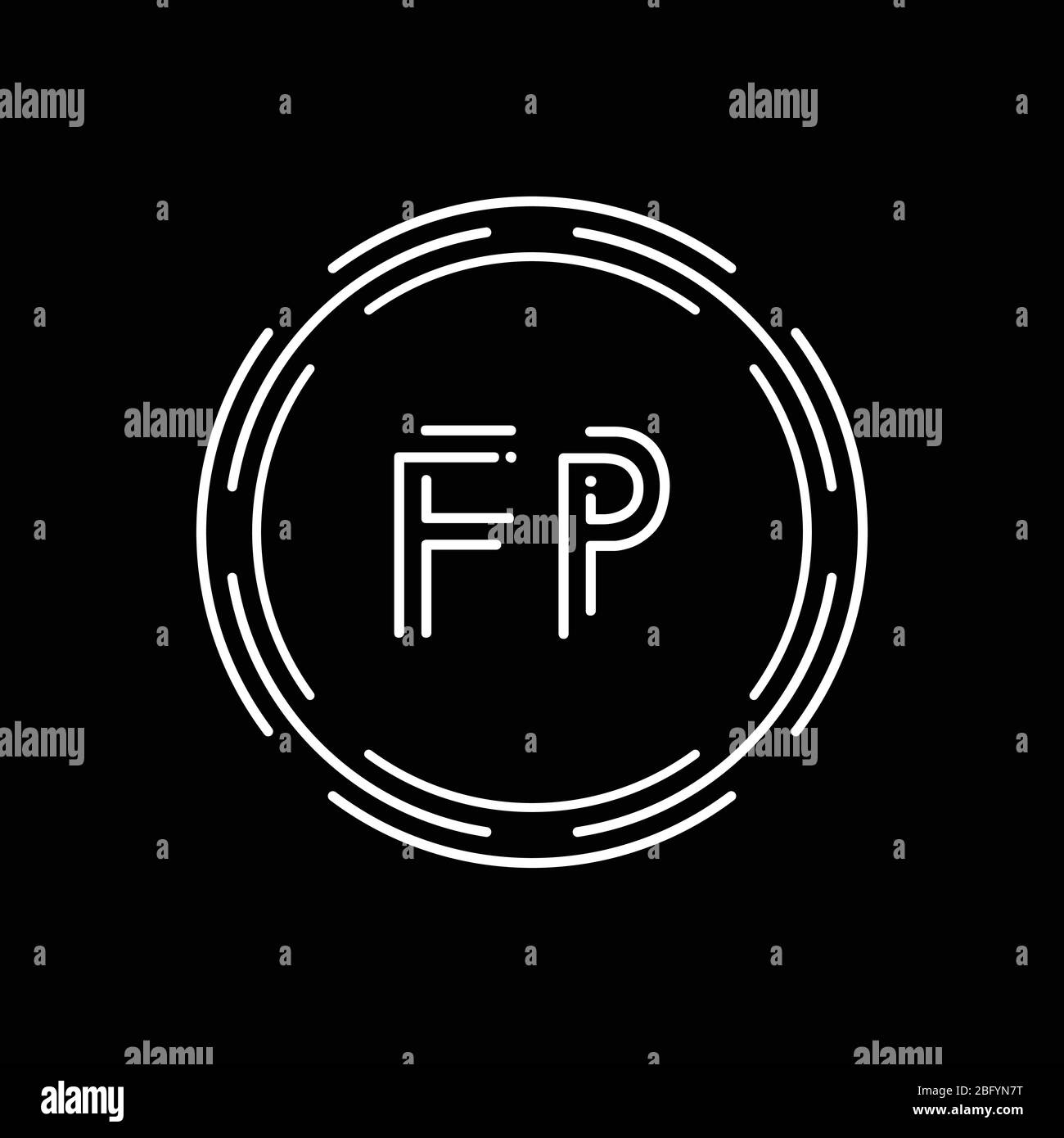 Initial Letter FP Logo Design Vector Template. Creative Linked ...