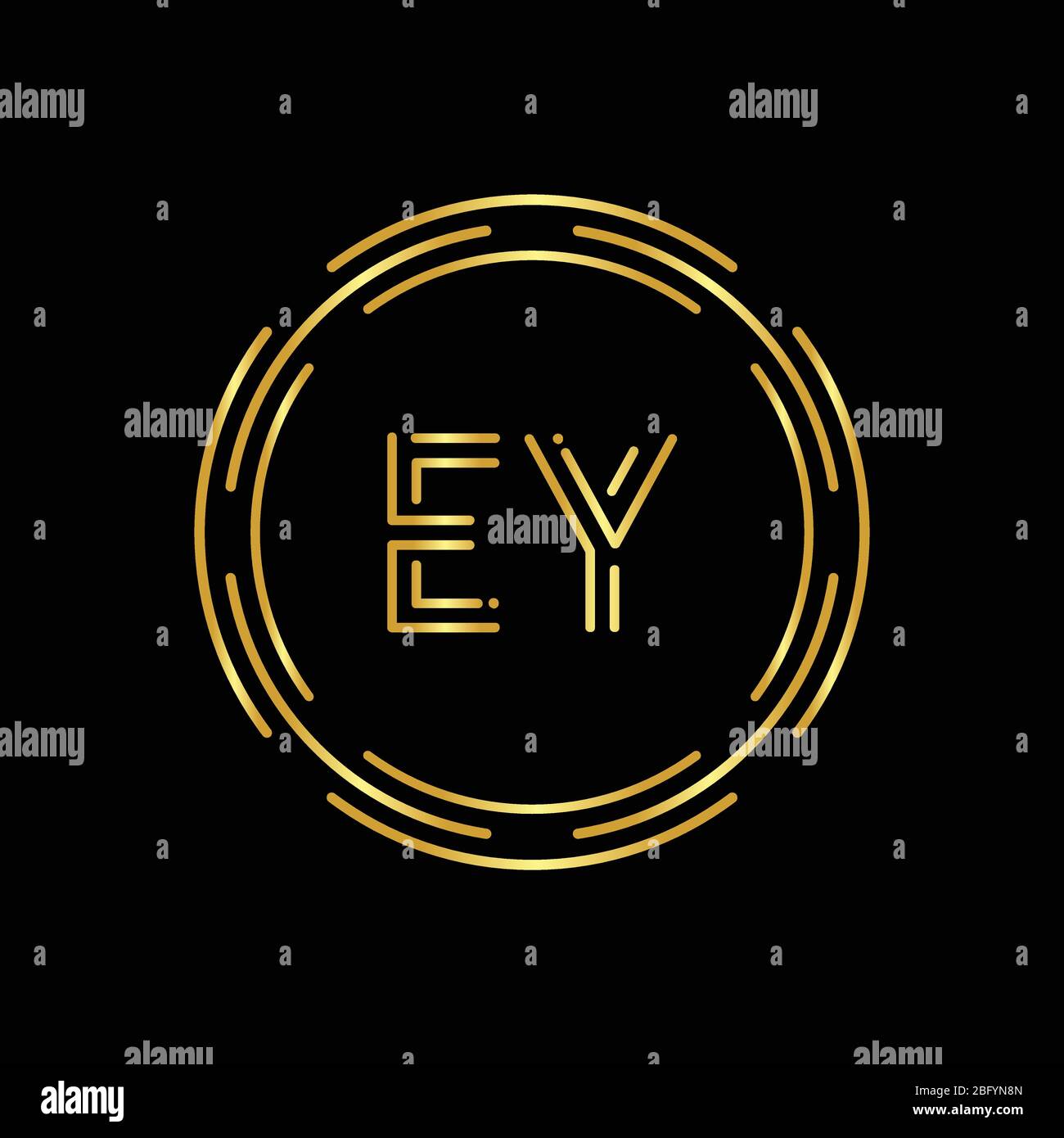 Initial EY Letter Logo With Creative Modern Business Typography Vector ...