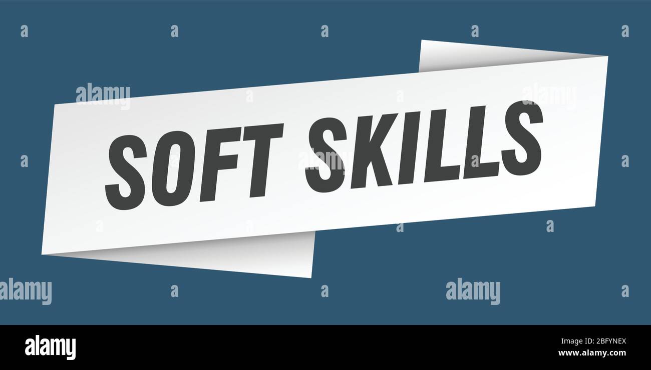 soft skills banner template. soft skills ribbon label sign Stock Vector ...