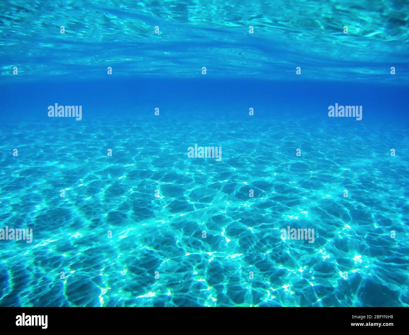 Abstract marine design template.Blue deep ocean. under the sea Stock ...