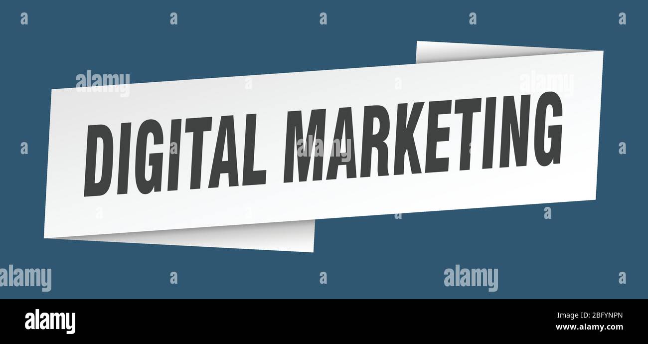 digital marketing banner template. digital marketing ribbon label sign ...