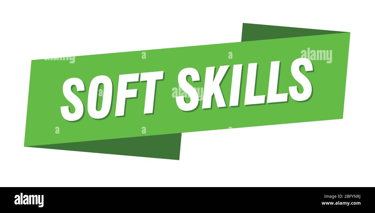 soft skills banner template. soft skills ribbon label sign Stock Vector ...