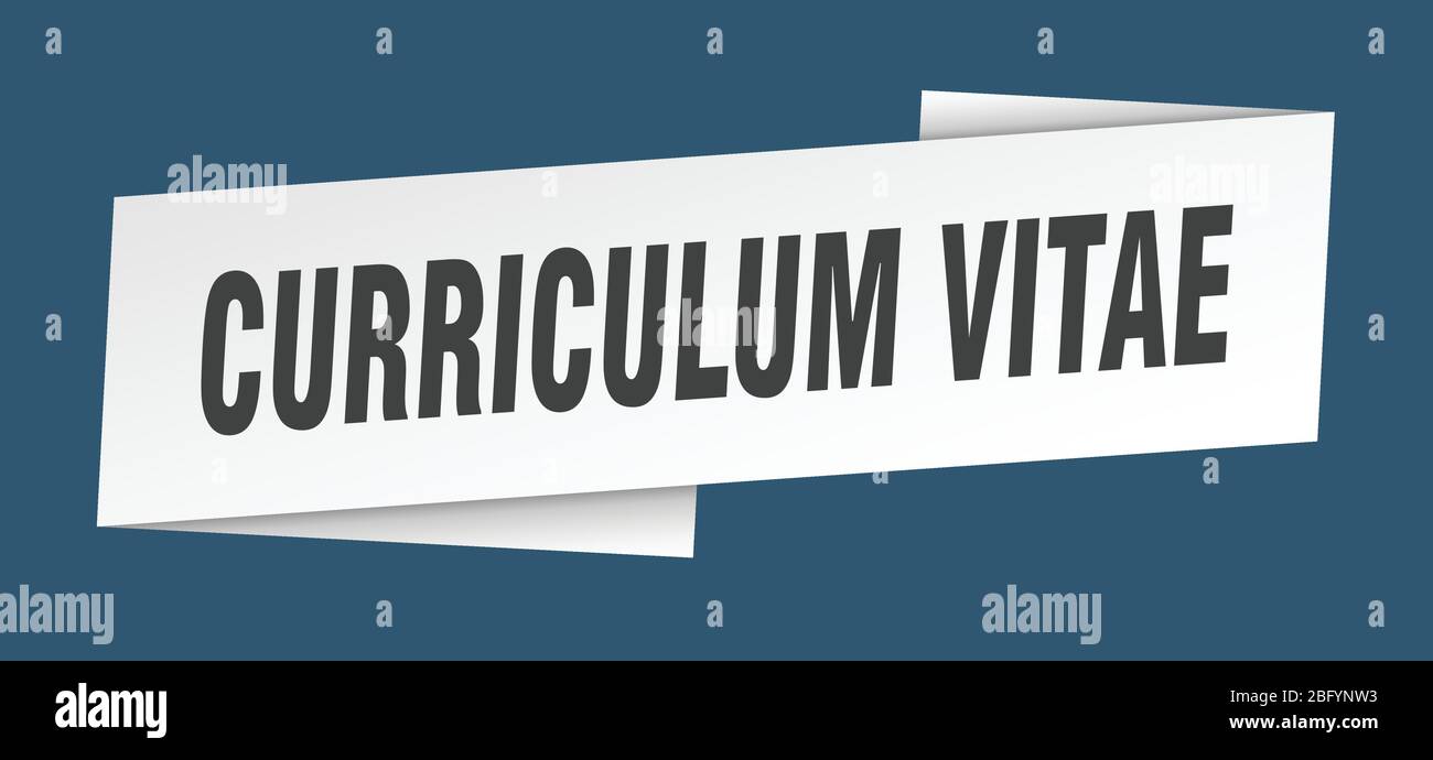 curriculum vitae banner template. curriculum vitae ribbon label sign ...